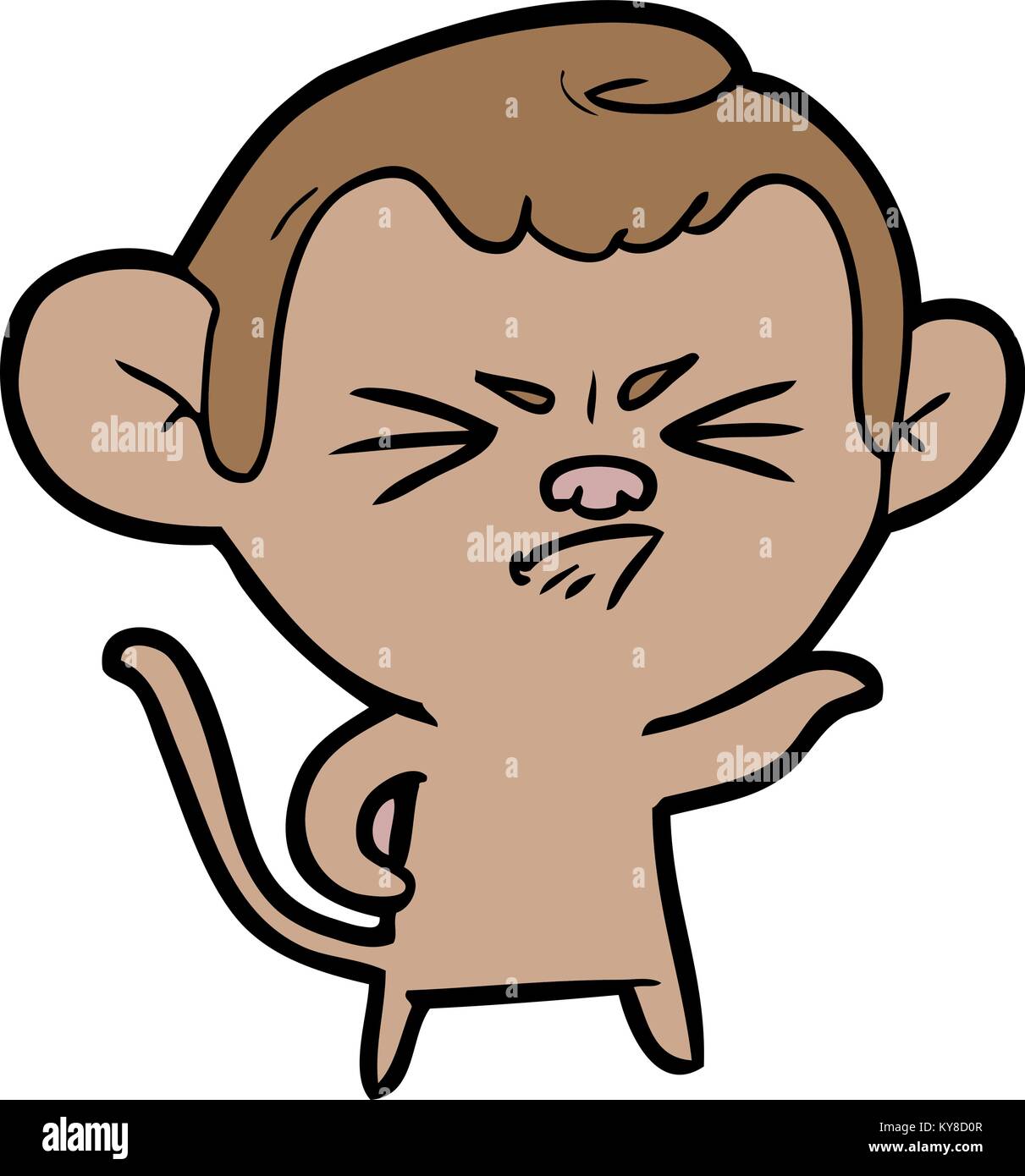 cartoon angry monkey Stock Vector Image & Art - Alamy