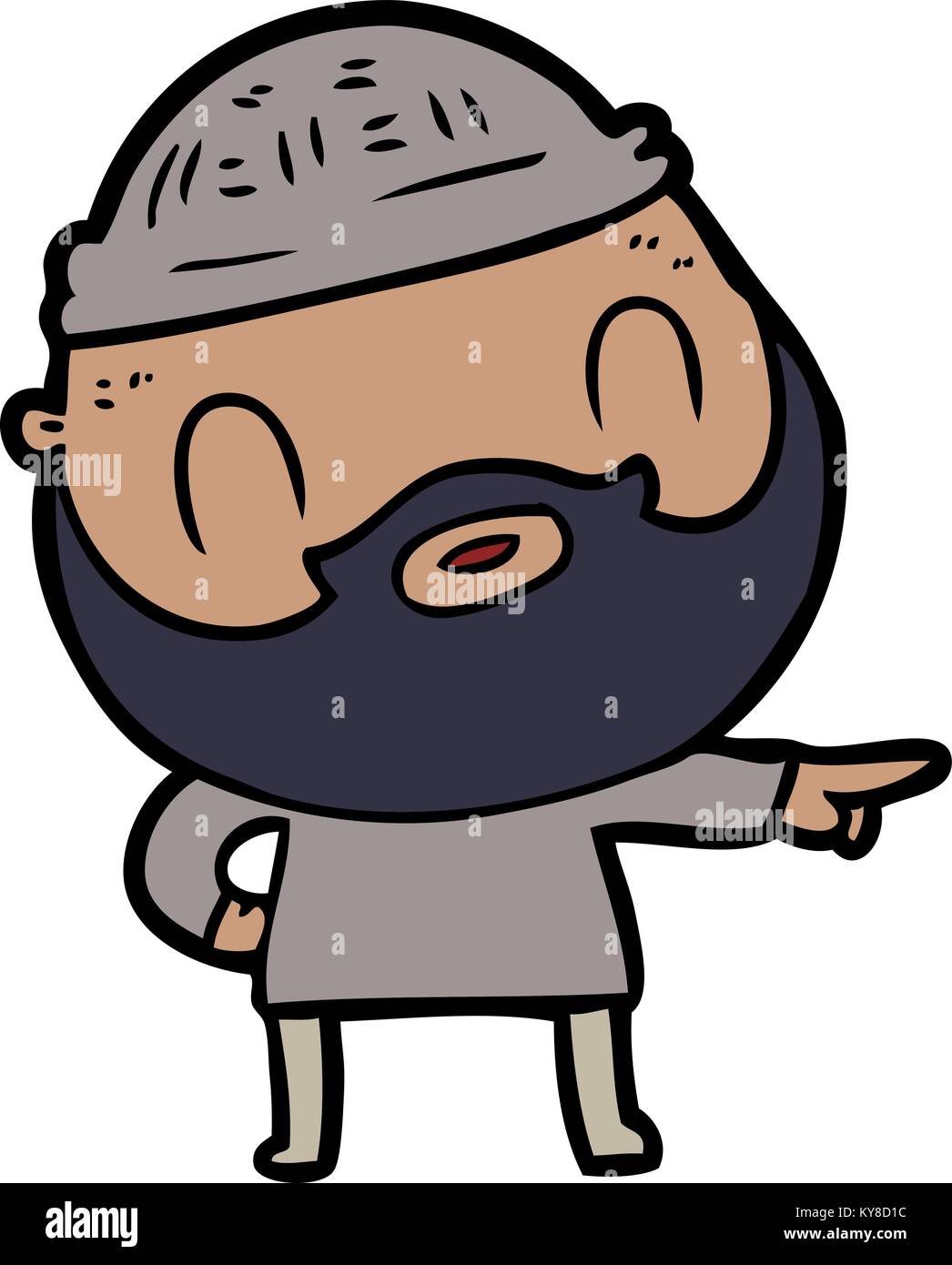 cartoon bearded man Stock Vector Image & Art - Alamy