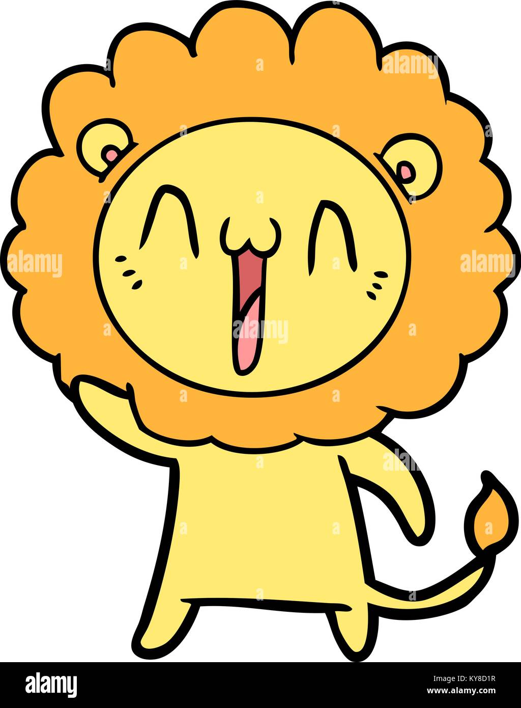 happy cartoon lion Stock Vector Image & Art - Alamy
