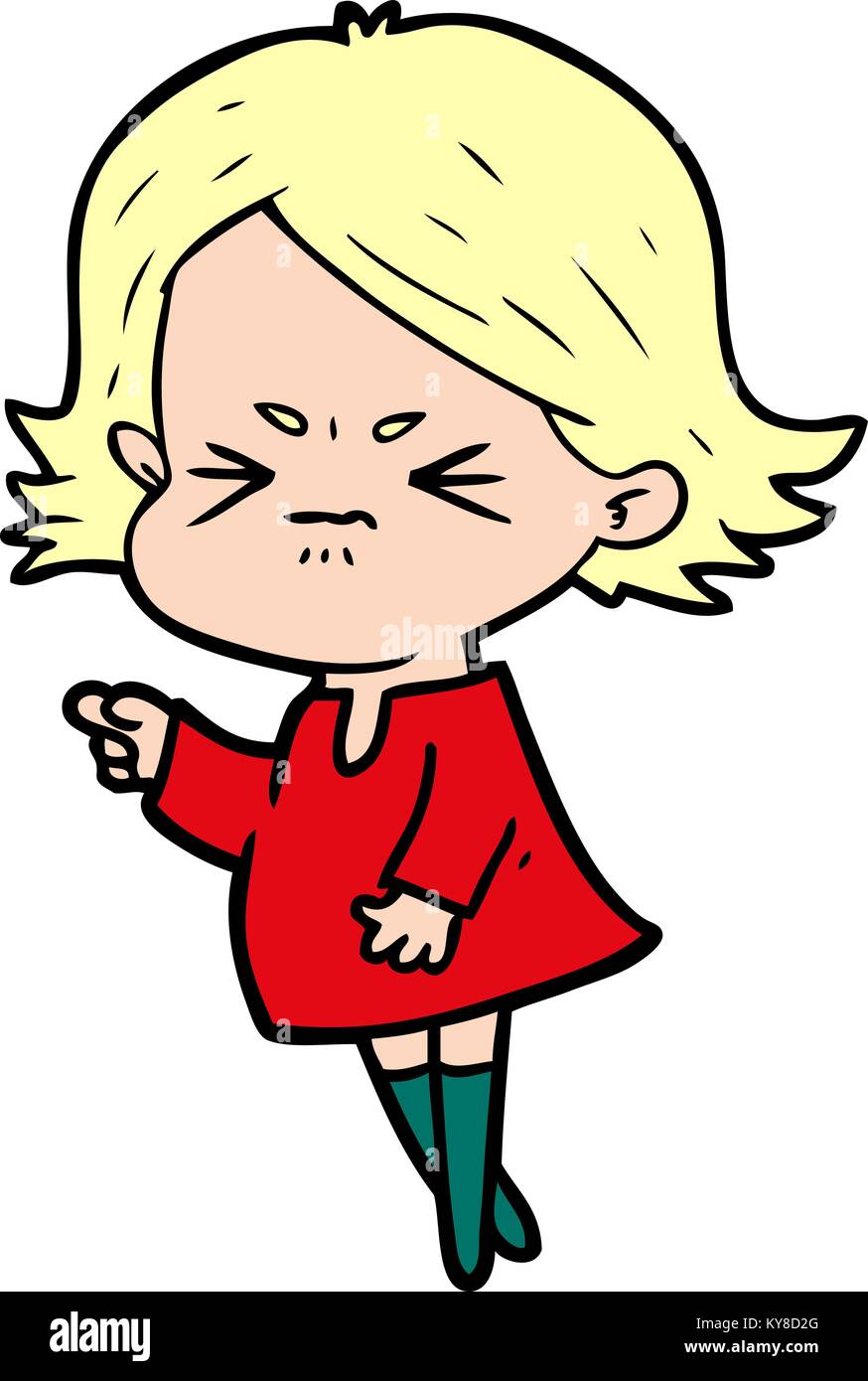 cartoon angry woman Stock Vector Image & Art - Alamy
