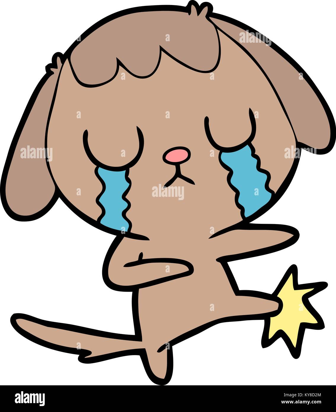 cute cartoon dog crying Stock Vector Image & Art - Alamy