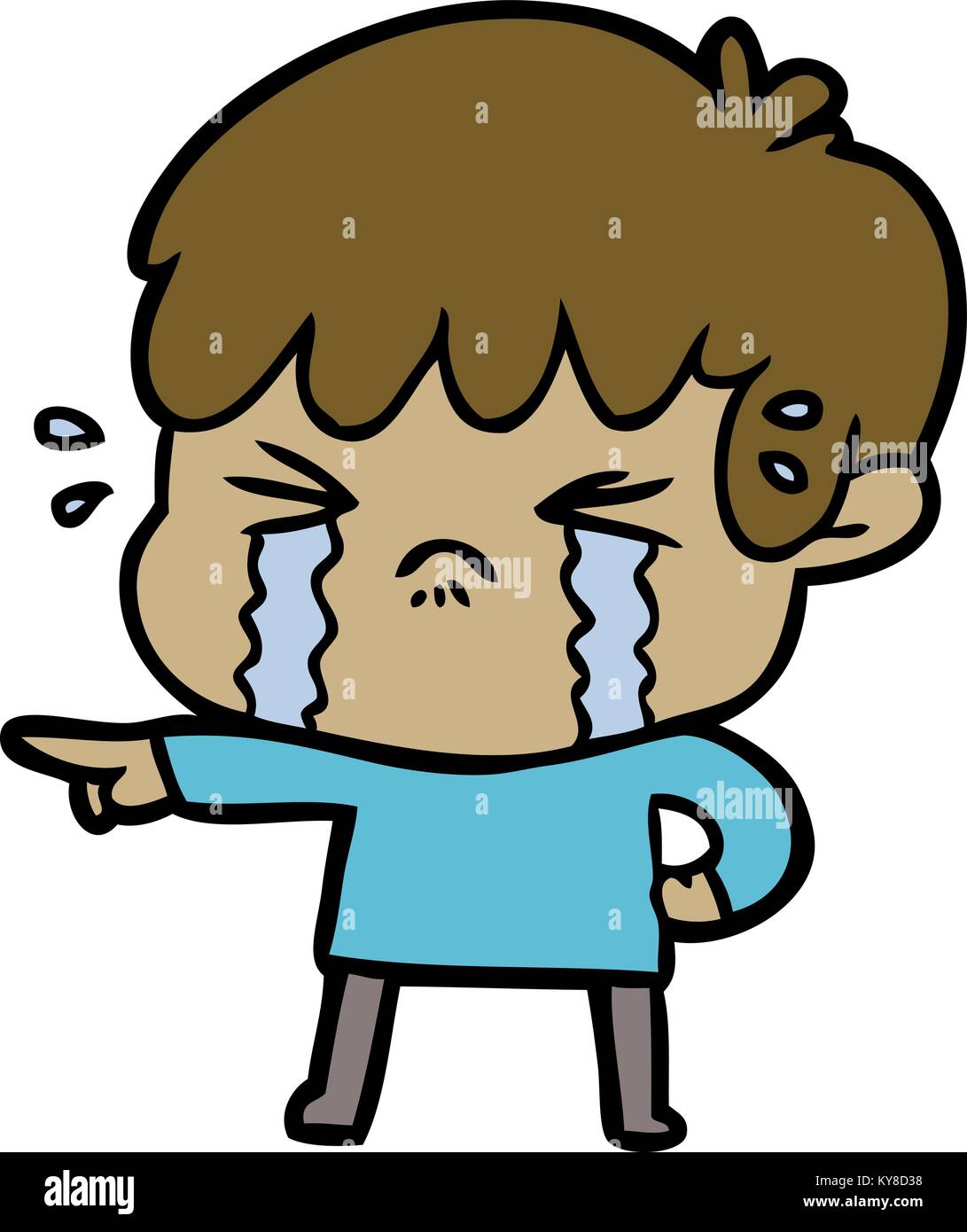 cartoon boy crying Stock Vector Image & Art - Alamy