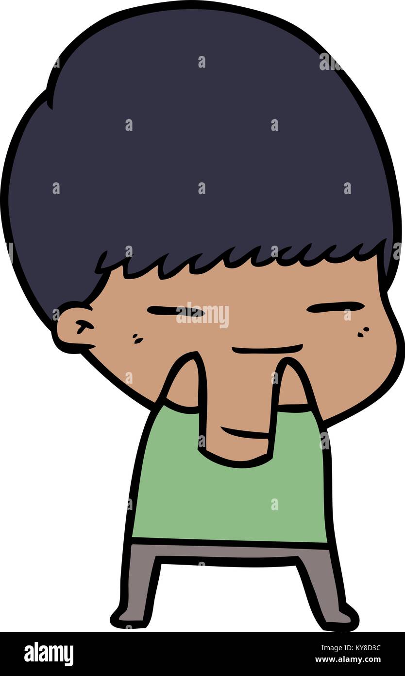 cartoon smug boy Stock Vector Image & Art - Alamy