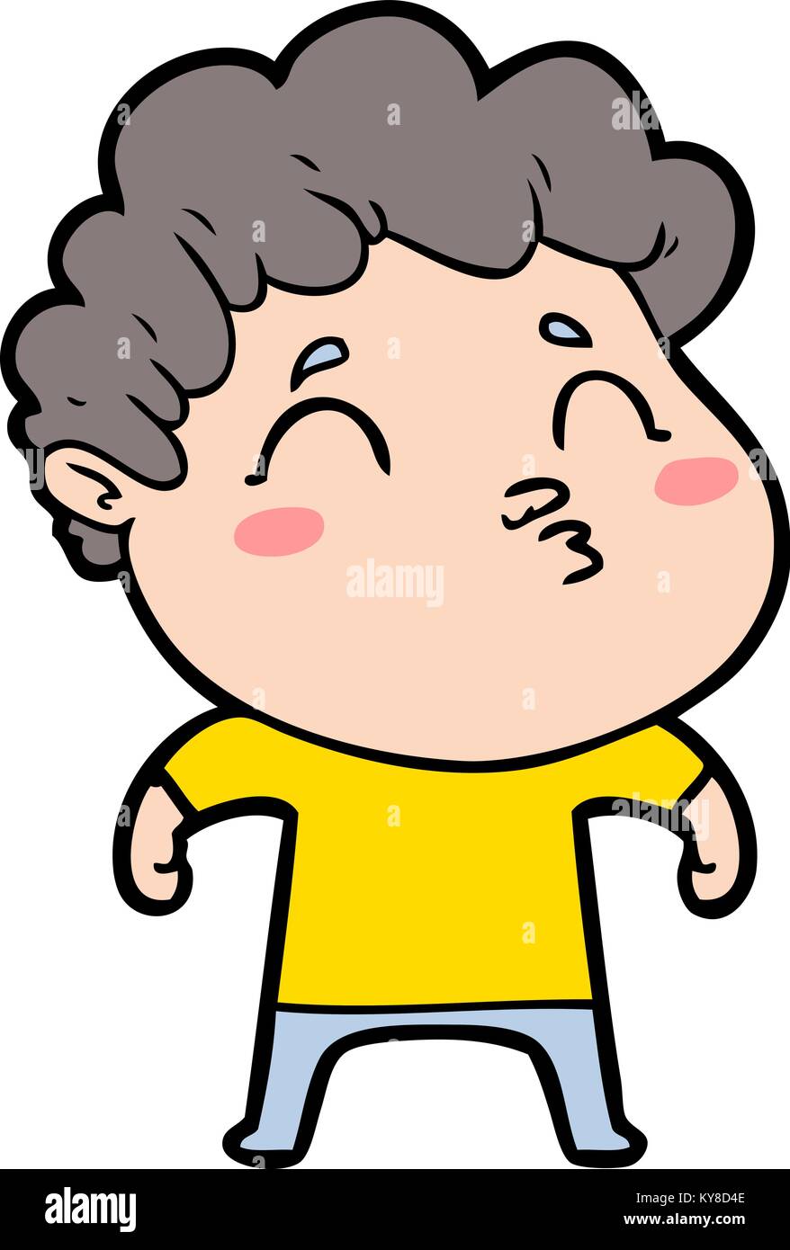 cartoon man pouting Stock Vector Image & Art - Alamy