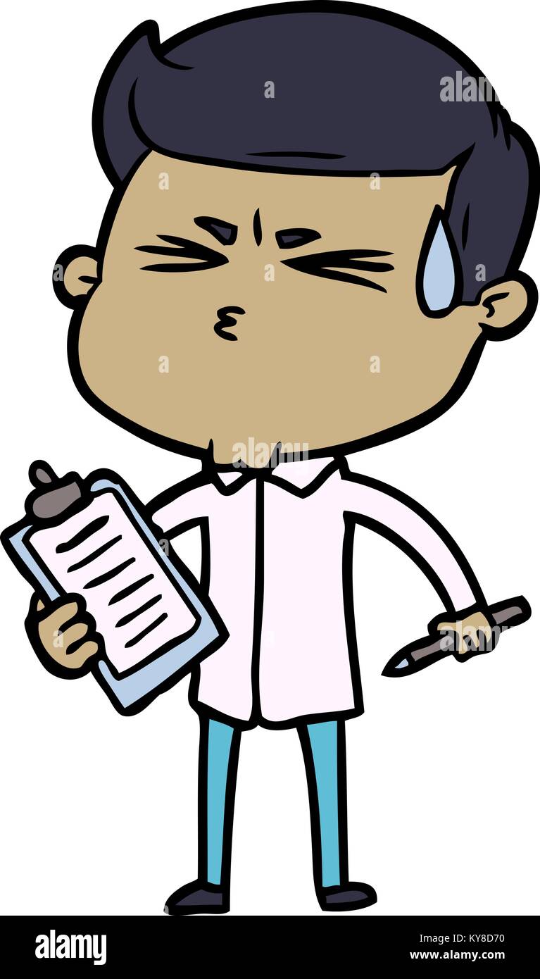 cartoon man sweating Stock Vector Image & Art - Alamy