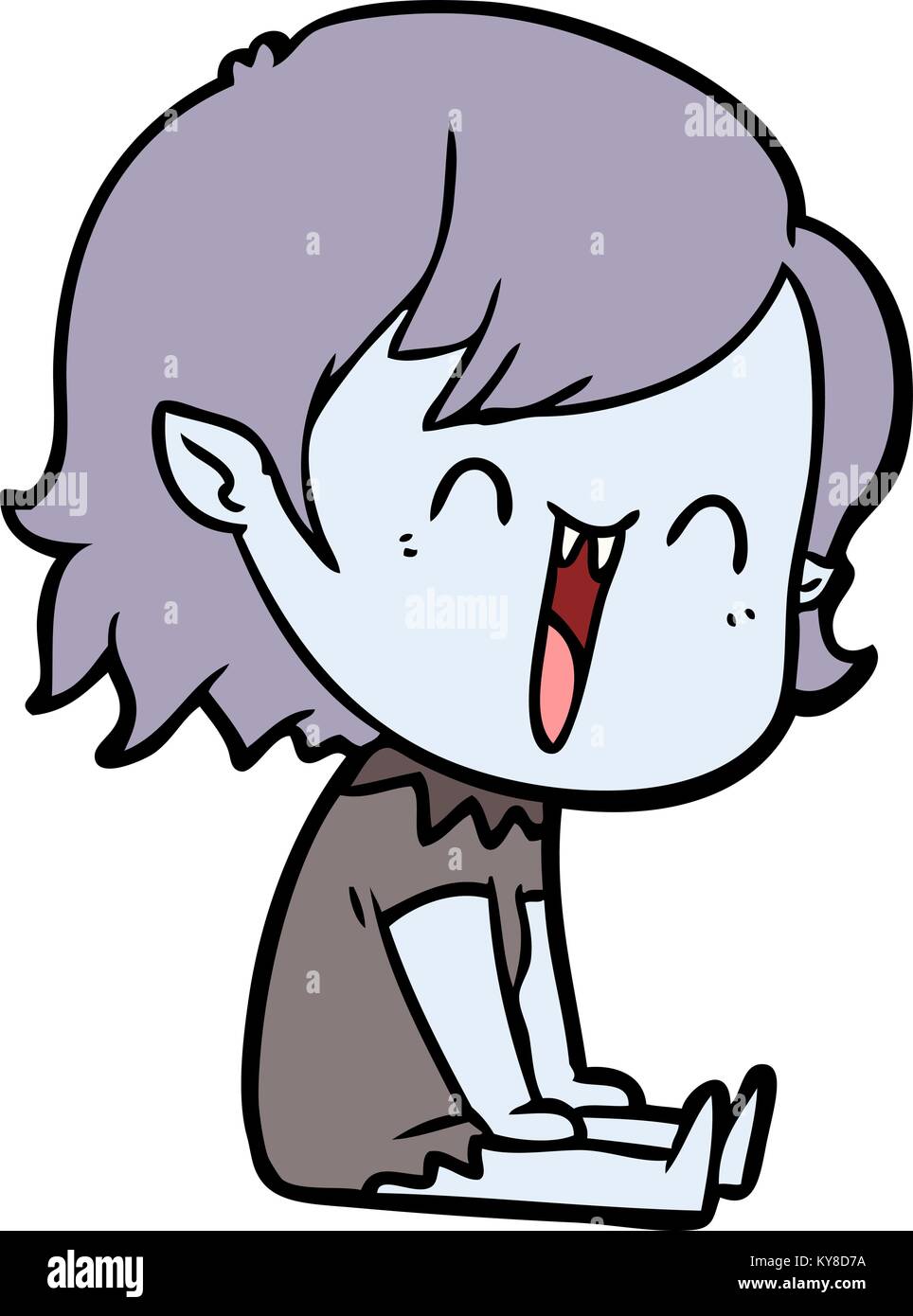 cute cartoon happy vampire girl Stock Vector Image & Art - Alamy