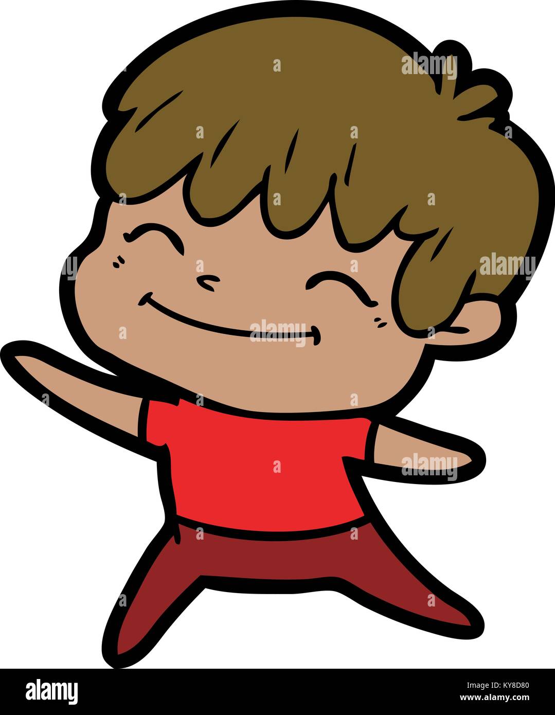 cartoon happy boy Stock Vector Image & Art - Alamy