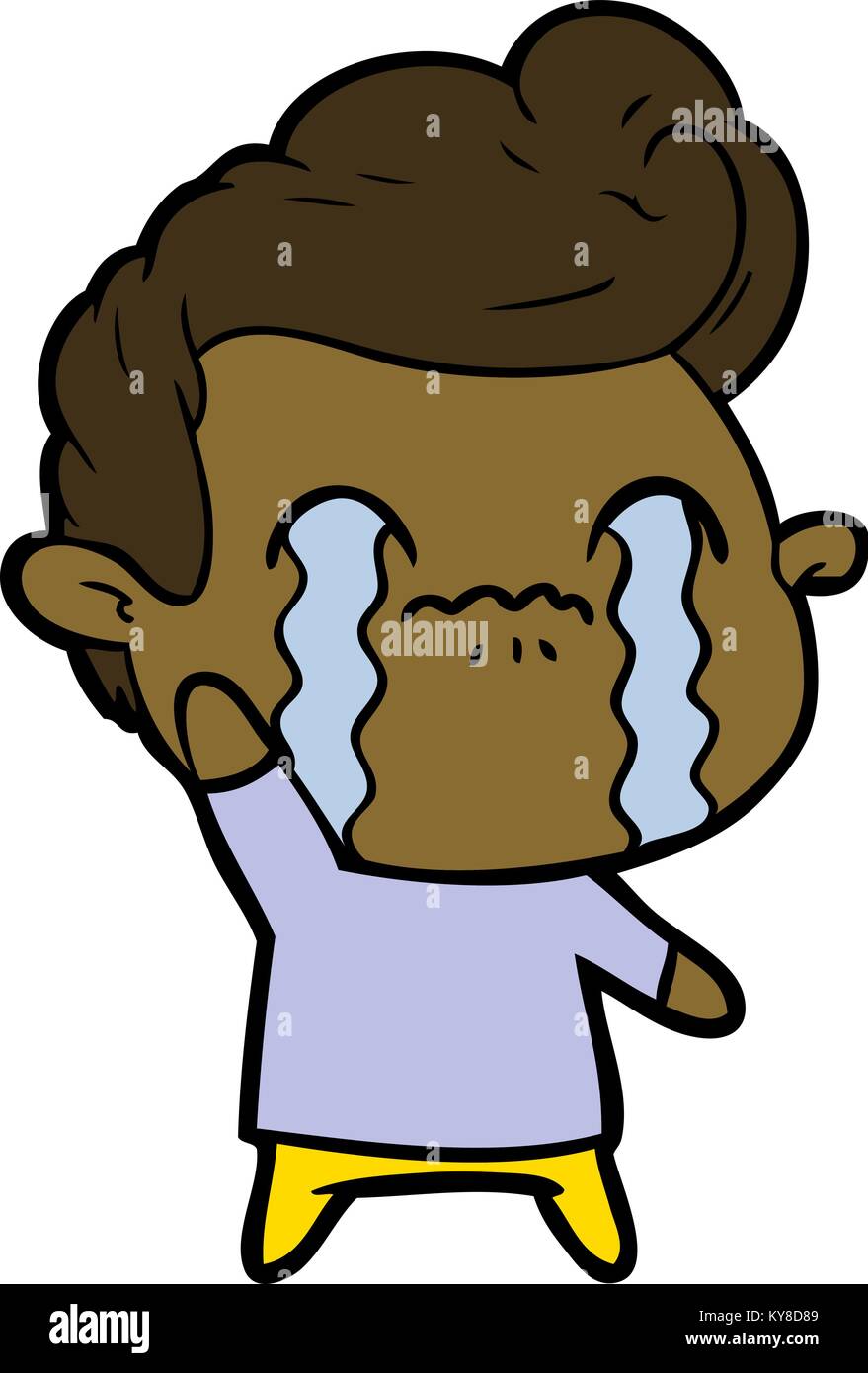 cartoon man crying Stock Vector Image & Art - Alamy