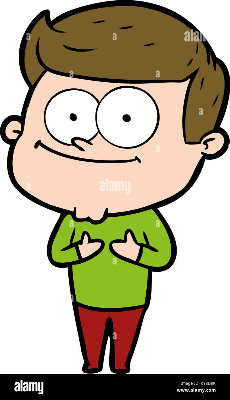 cartoon smiling man Stock Vector Image & Art - Alamy