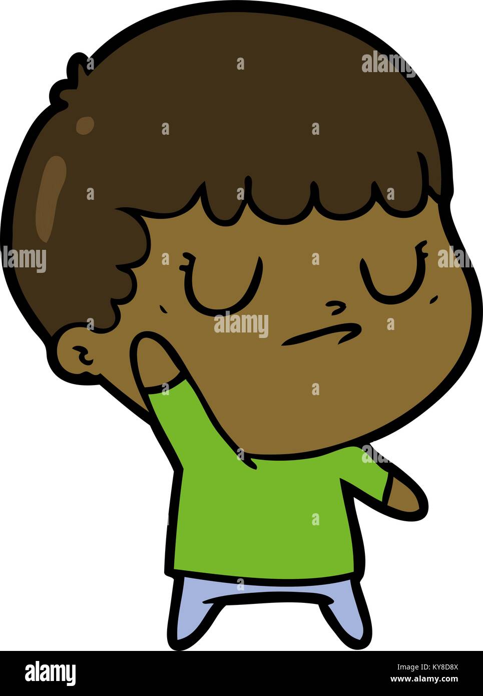 cartoon grumpy boy Stock Vector Image & Art - Alamy