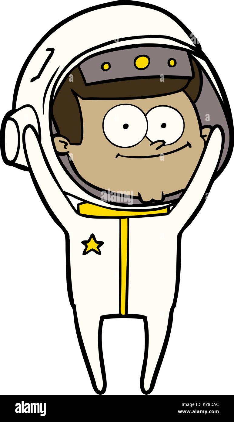 happy astronaut cartoon Stock Vector Image & Art - Alamy