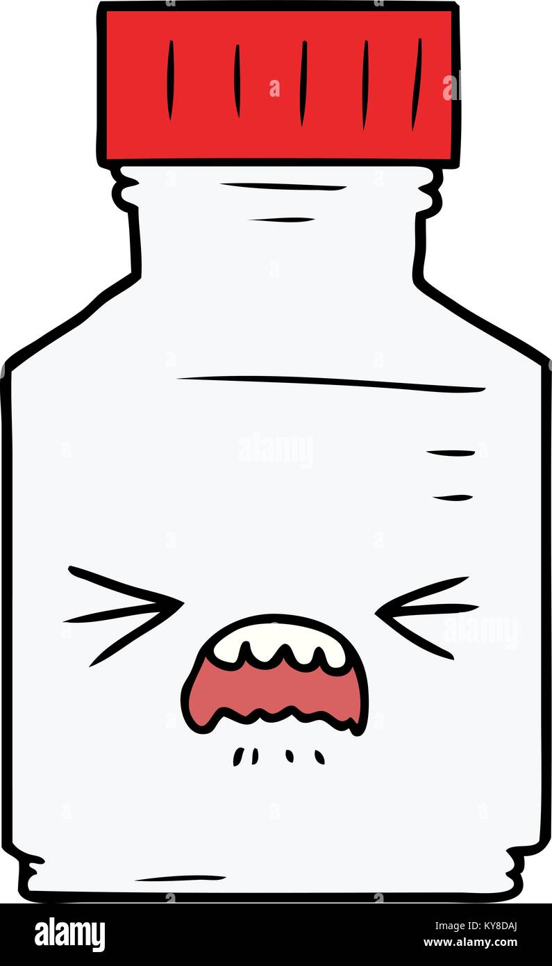 cartoon pill jar Stock Vector Image & Art - Alamy