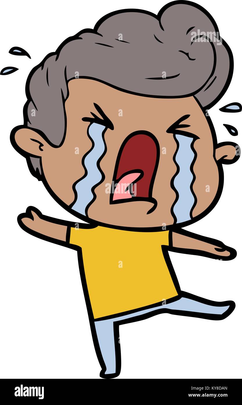 cartoon crying man Stock Vector Image & Art - Alamy