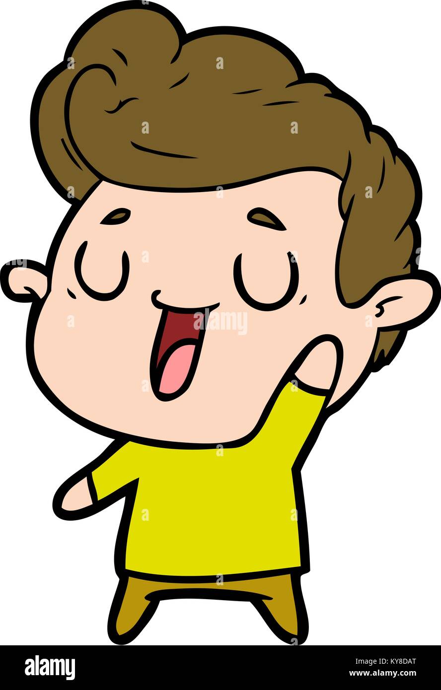 happy cartoon man Stock Vector Image & Art - Alamy
