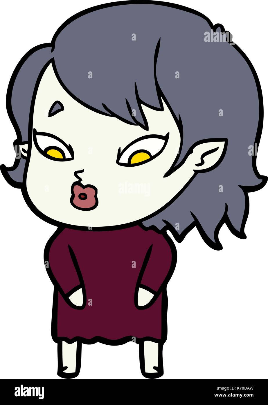 cute cartoon vampire girl Stock Vector Image & Art - Alamy