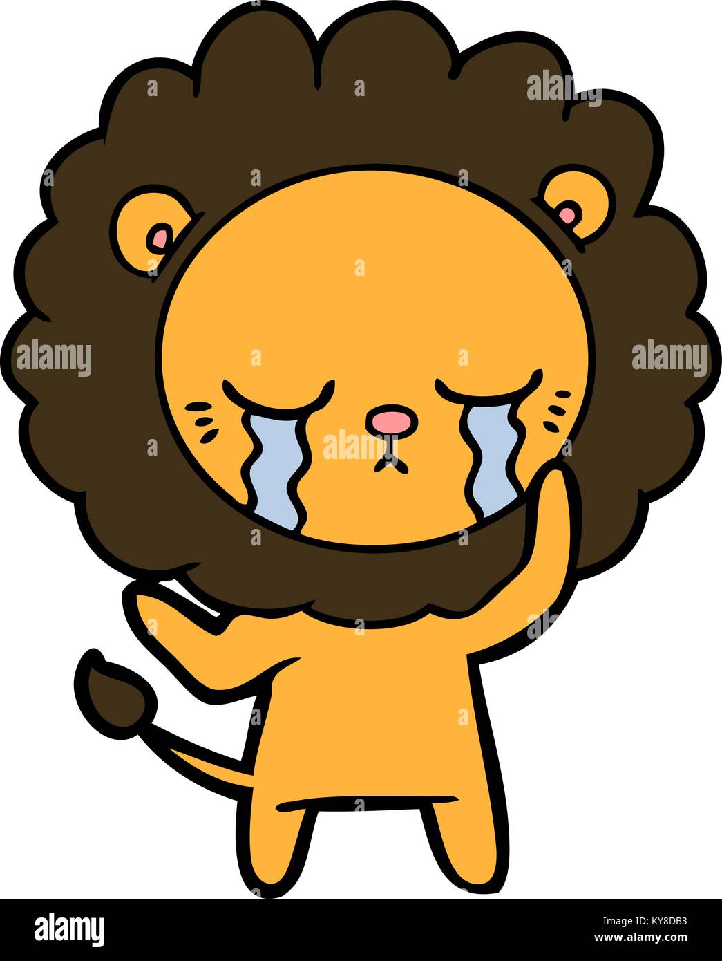 crying cartoon lion Stock Vector Image & Art - Alamy