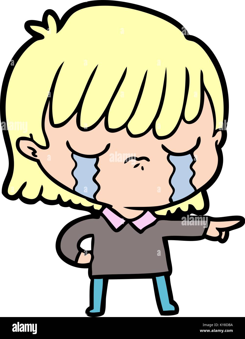 cartoon woman crying Stock Vector Image & Art - Alamy