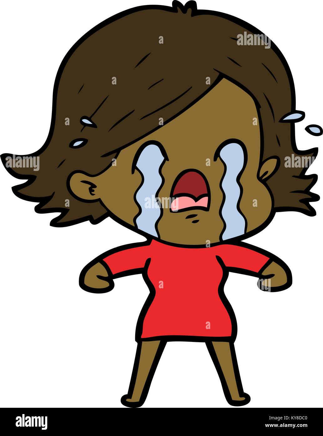 cartoon woman crying Stock Vector Image & Art - Alamy