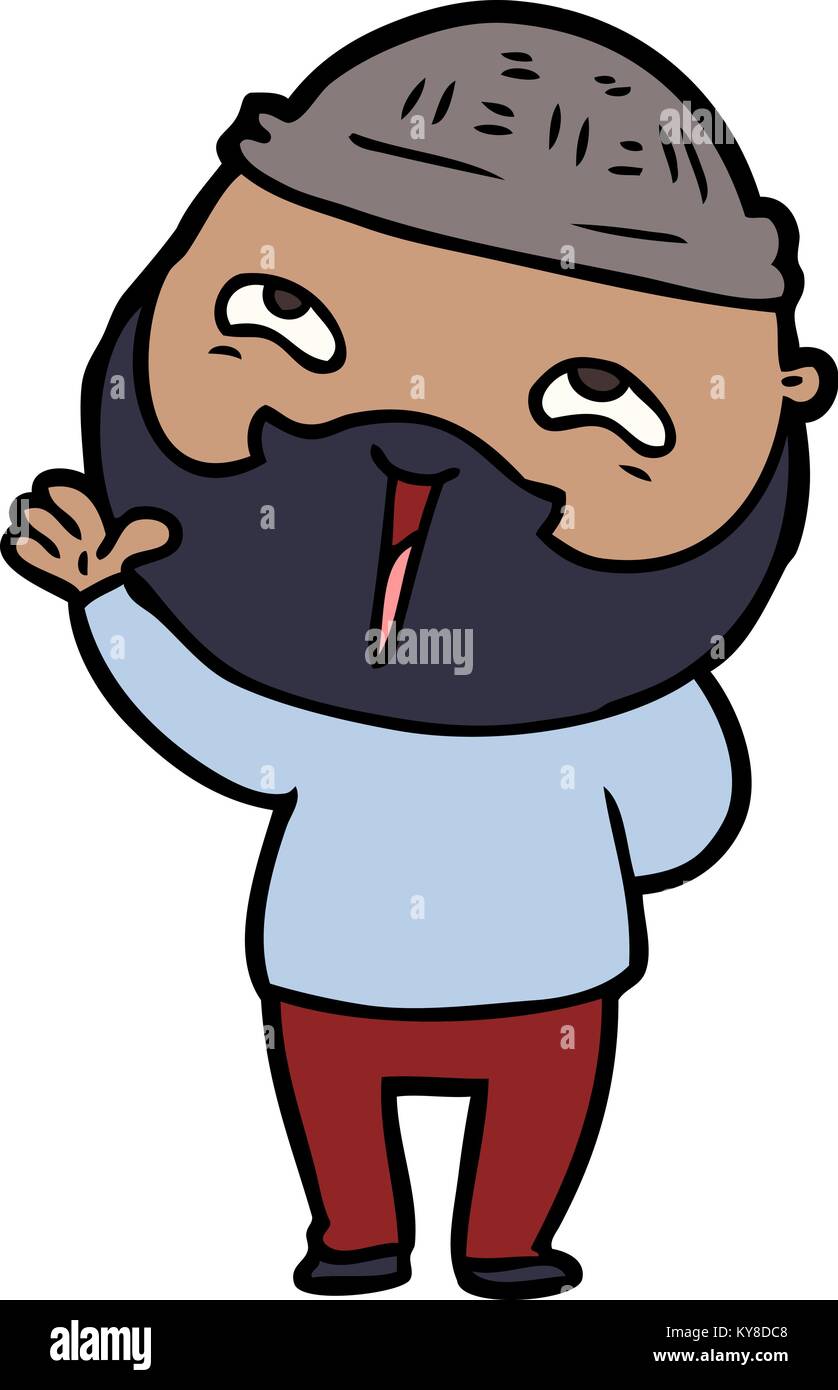 cartoon happy bearded man Stock Vector Image & Art - Alamy