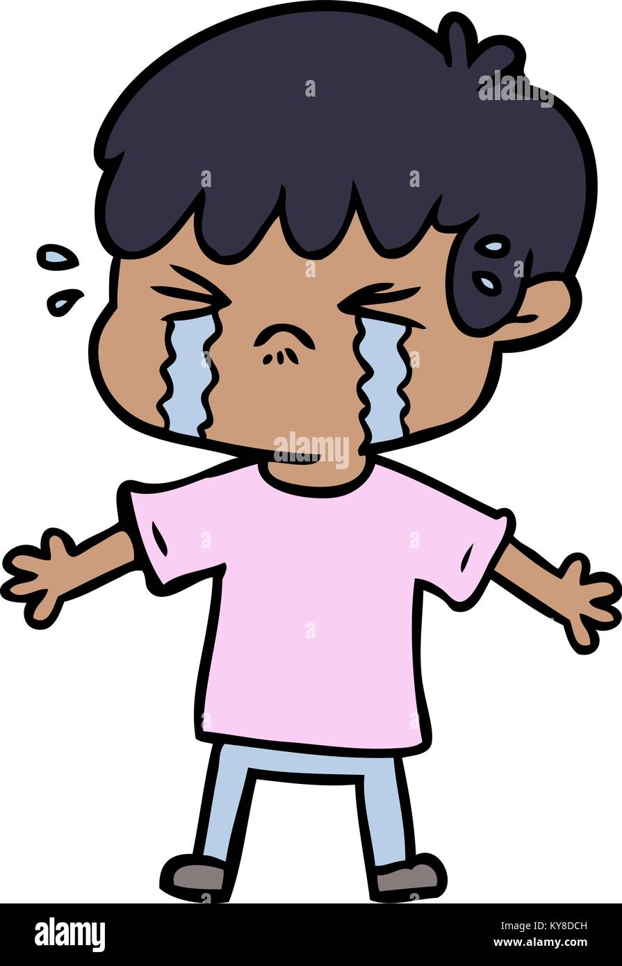 cartoon boy crying Stock Vector Image & Art - Alamy