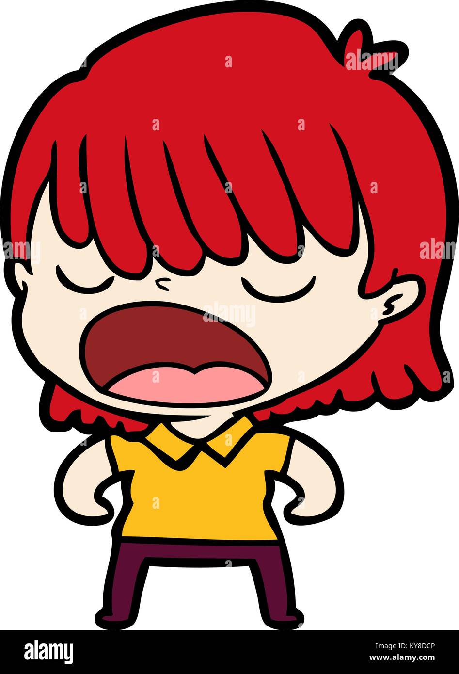 cartoon woman talking loudly Stock Vector Image & Art - Alamy