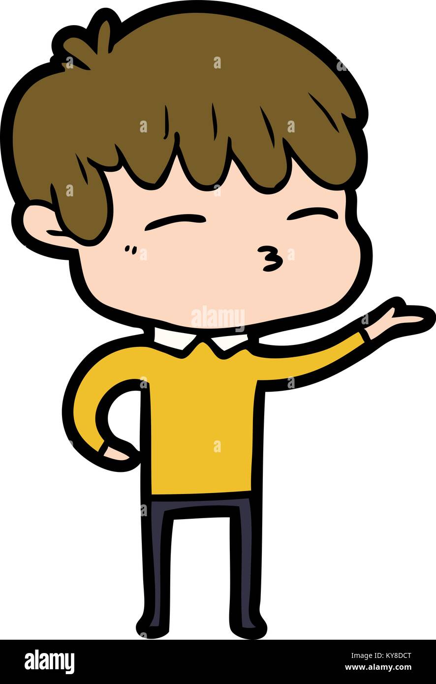 cartoon curious boy Stock Vector Image & Art - Alamy