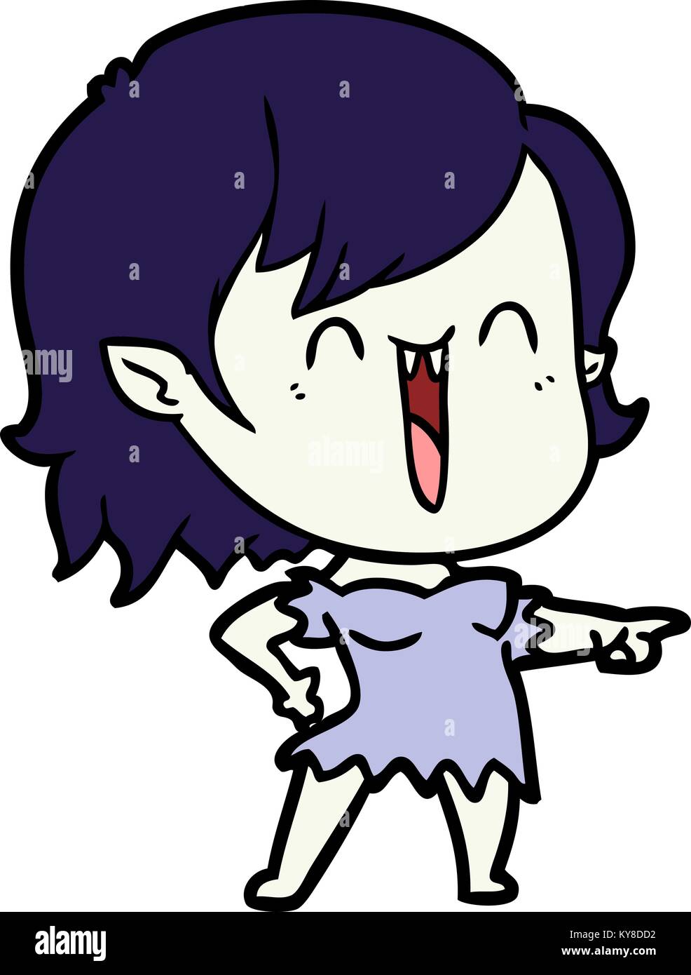cute cartoon happy vampire girl Stock Vector Image & Art - Alamy