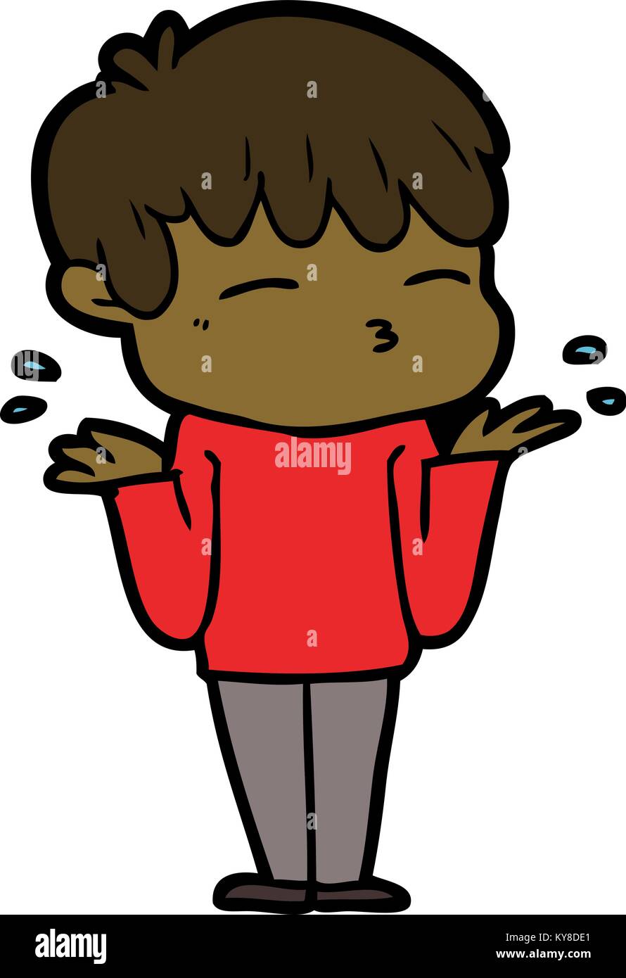 cartoon curious boy Stock Vector Image & Art - Alamy