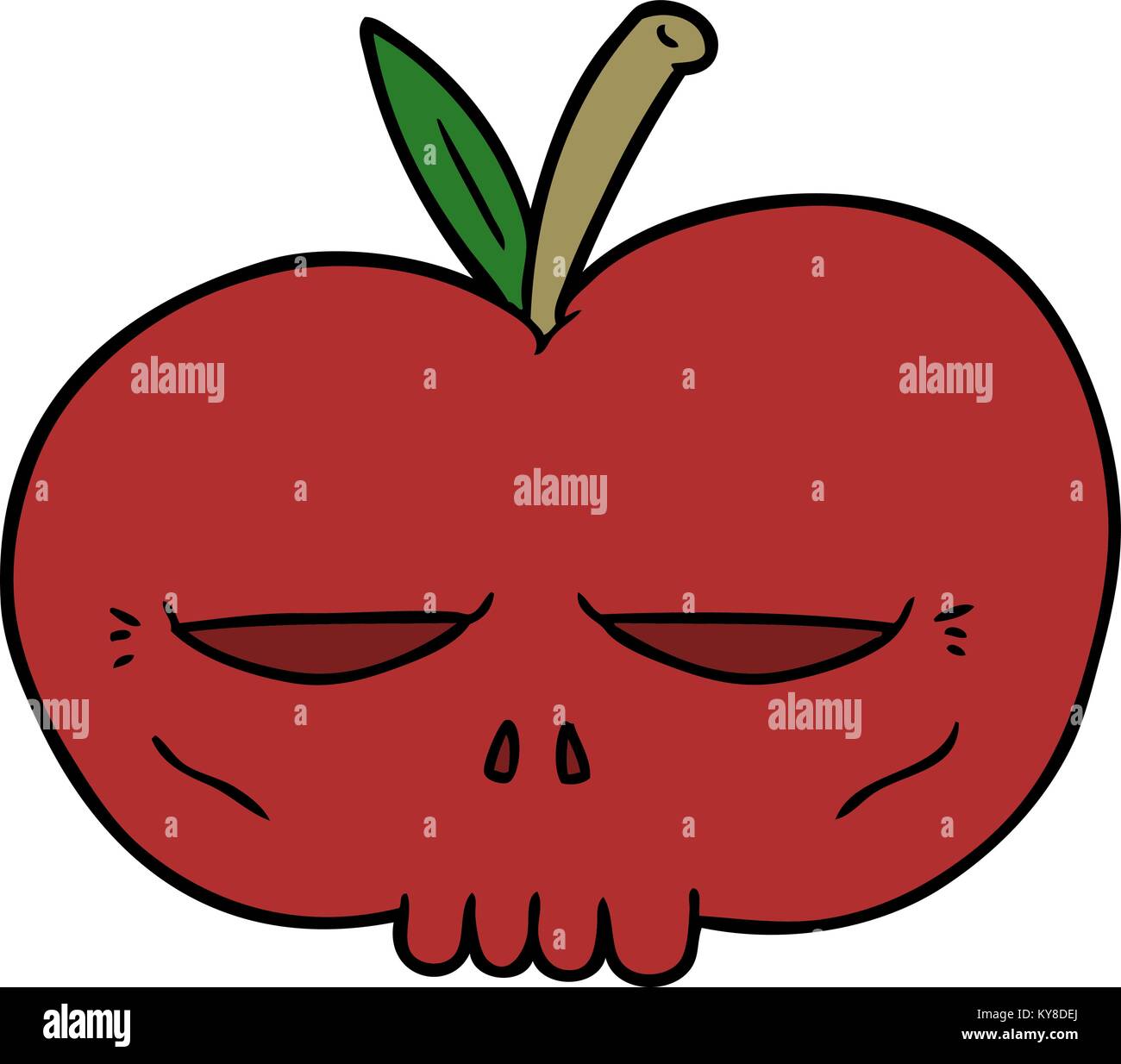 cartoon spooky skull apple Stock Vector Image & Art - Alamy