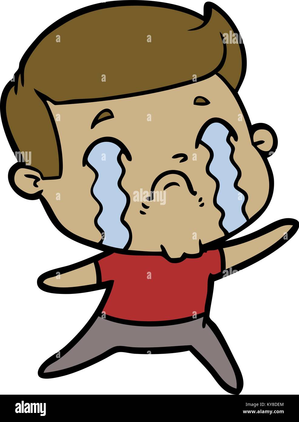 cartoon man crying Stock Vector Image & Art - Alamy