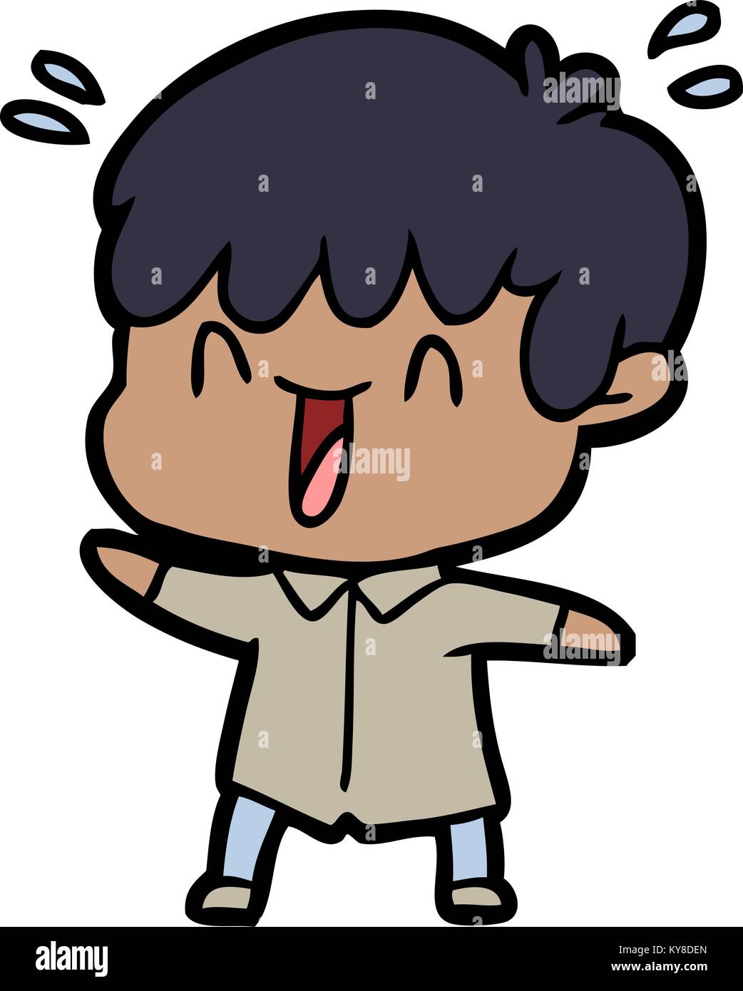cartoon laughing boy Stock Vector Image & Art - Alamy