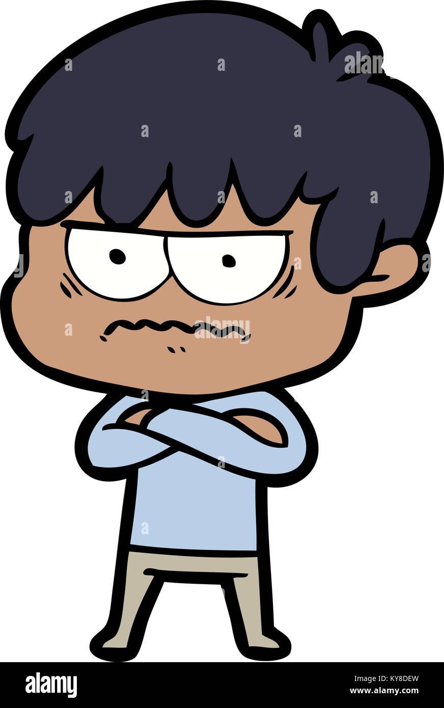 annoyed cartoon boy Stock Vector Image & Art - Alamy