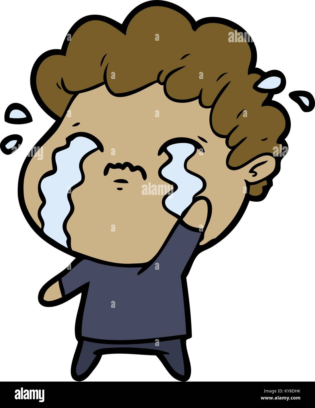 cartoon man crying Stock Vector Image & Art - Alamy