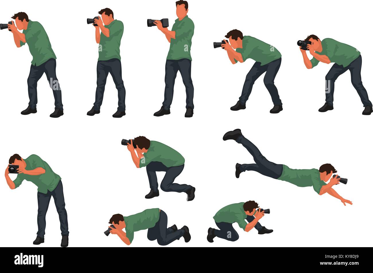 Young travel photographer Stock Vector Images - Alamy