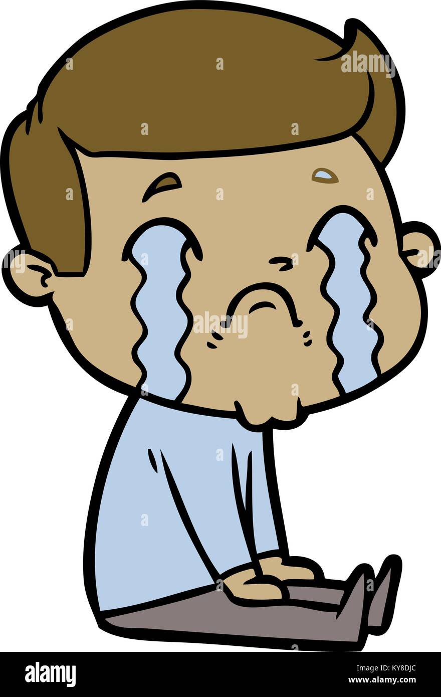 cartoon man crying Stock Vector Image & Art - Alamy