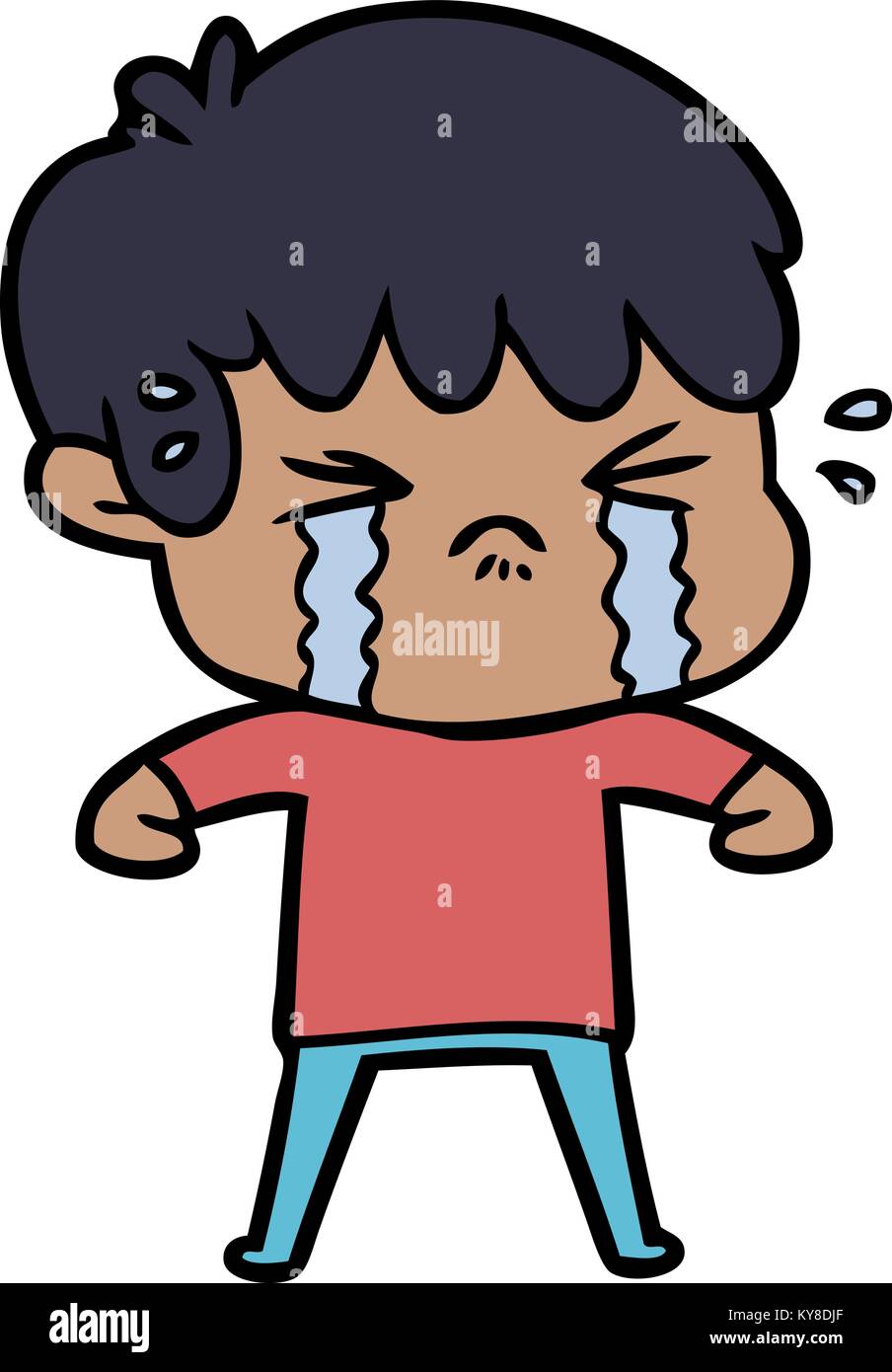 cartoon boy crying Stock Vector Image & Art - Alamy