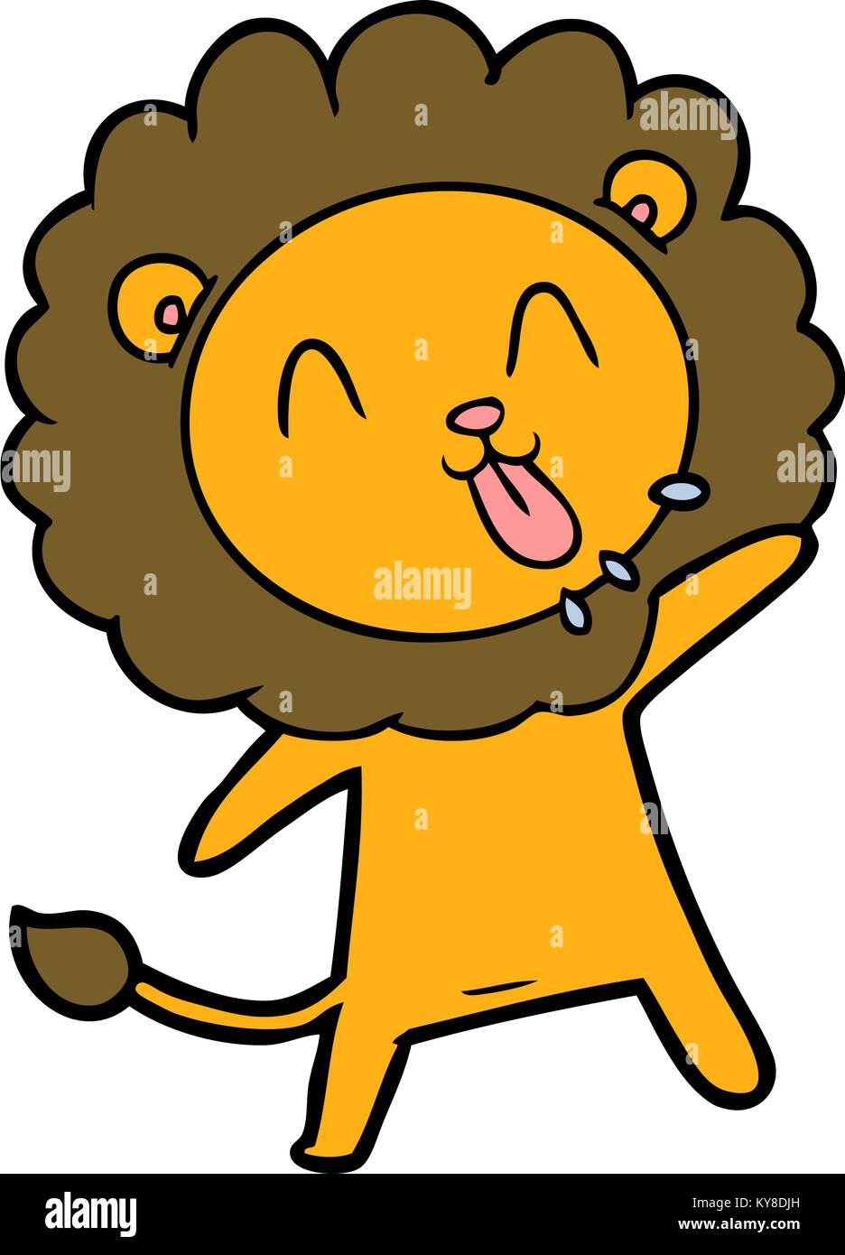 happy cartoon lion Stock Vector Image & Art - Alamy