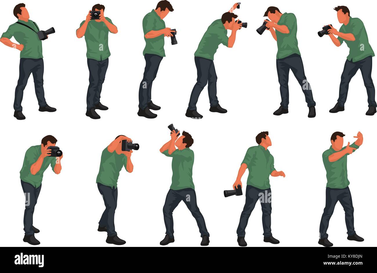 Photographic studio taking photograph Stock Vector Images - Alamy