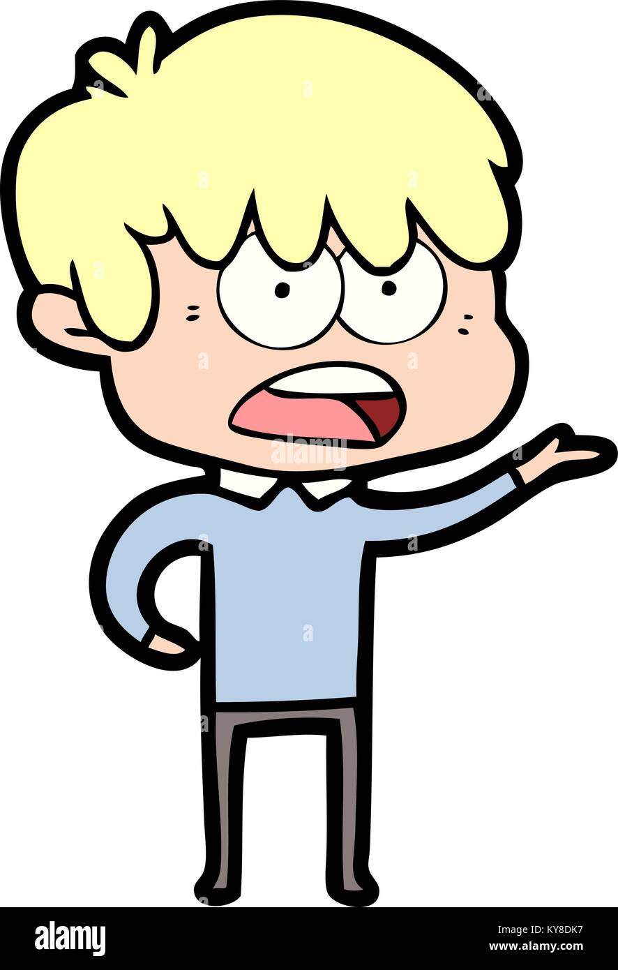 worried cartoon boy Stock Vector Image & Art - Alamy