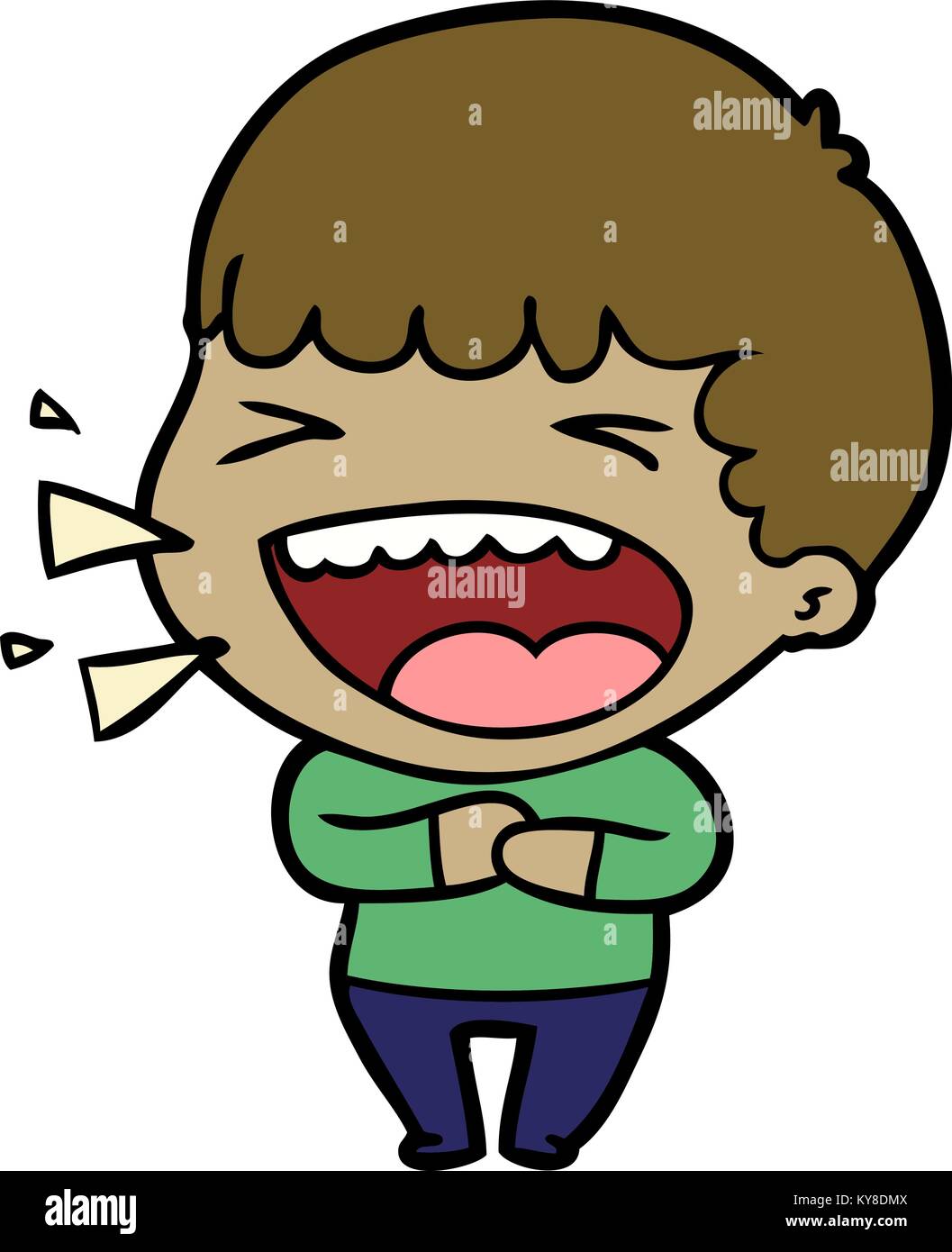 cartoon laughing man Stock Vector Image & Art - Alamy