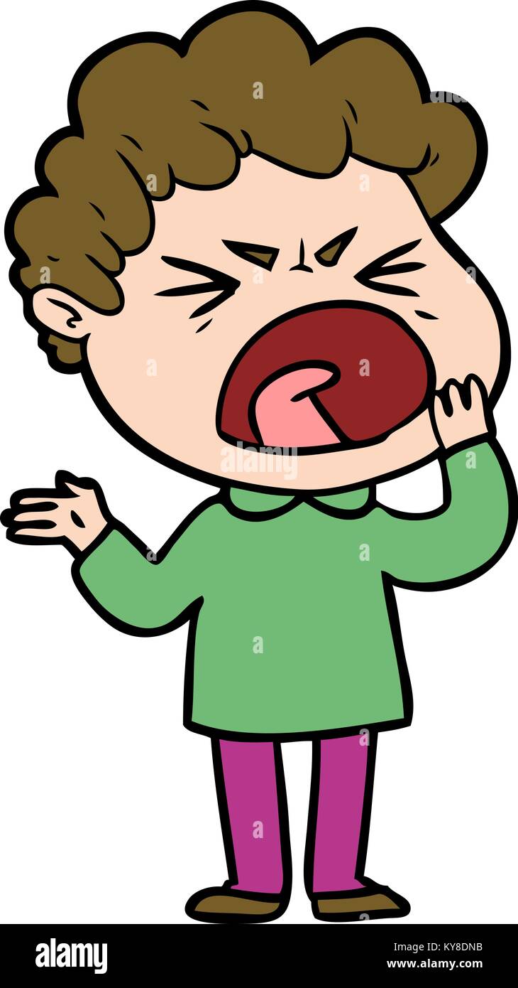 cartoon furious man Stock Vector Image & Art - Alamy