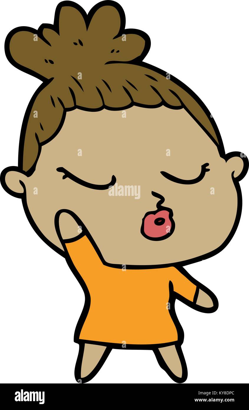 cartoon calm woman Stock Vector Image & Art - Alamy