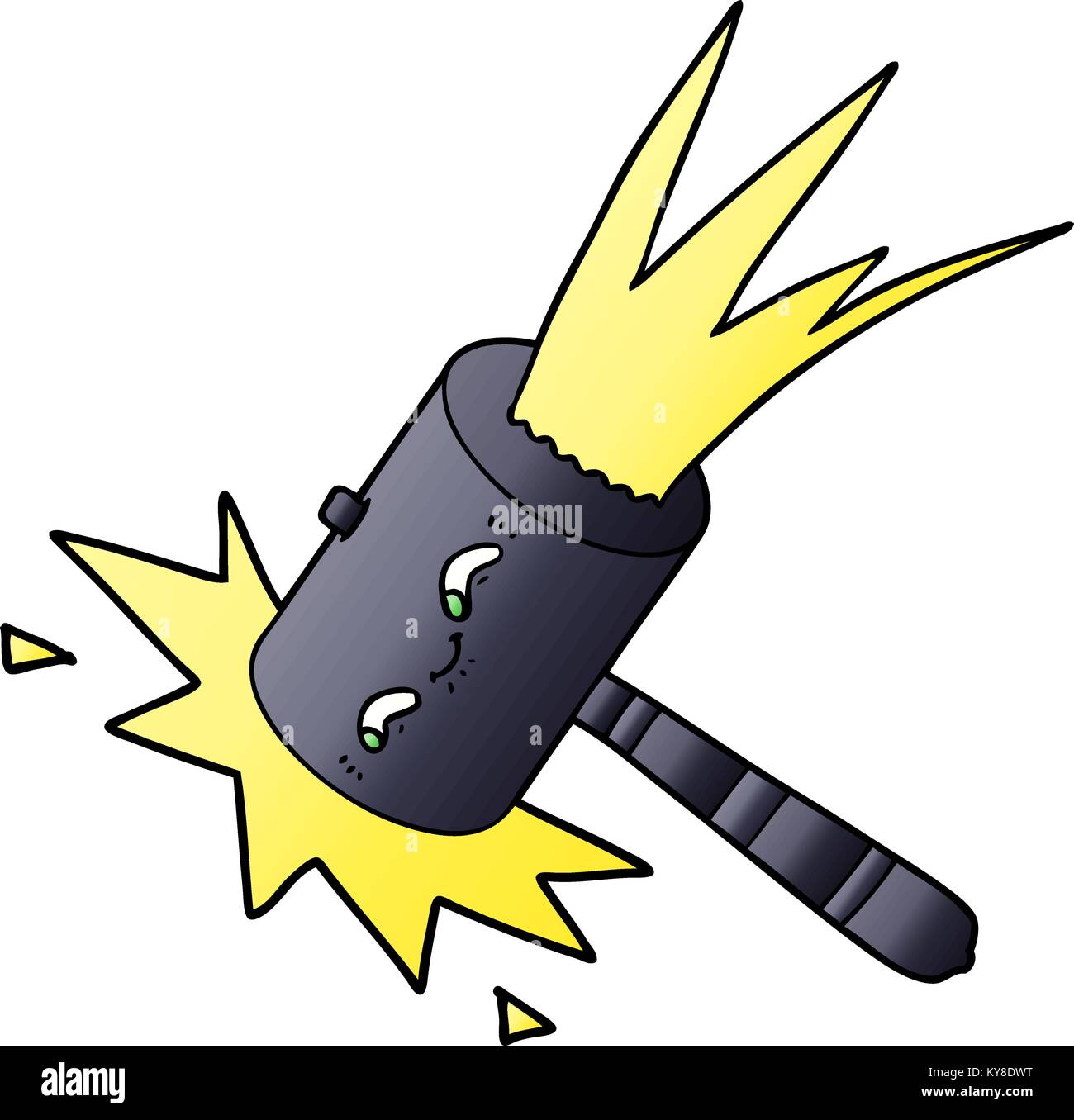 Banging hammer Stock Vector Images - Alamy
