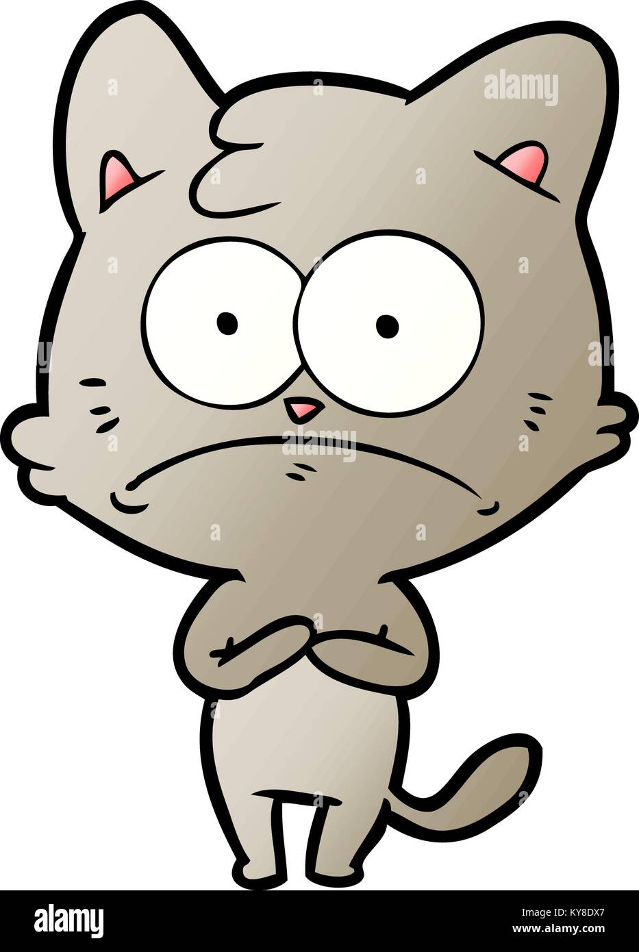 cartoon nervous cat Stock Vector Image & Art - Alamy