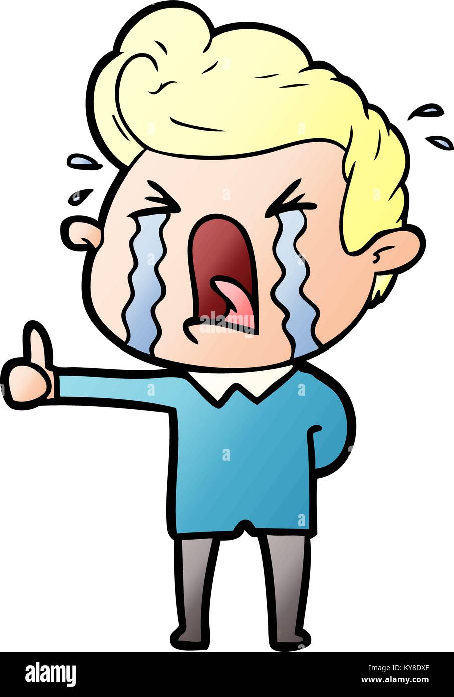 cartoon crying man Stock Vector Image & Art - Alamy
