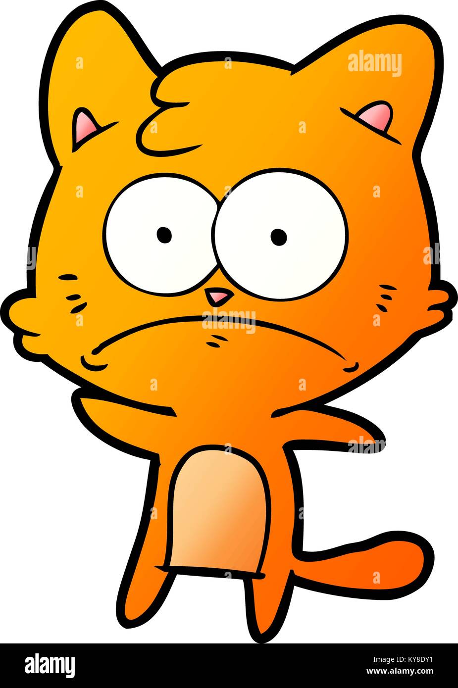 cartoon nervous cat Stock Vector Image & Art - Alamy