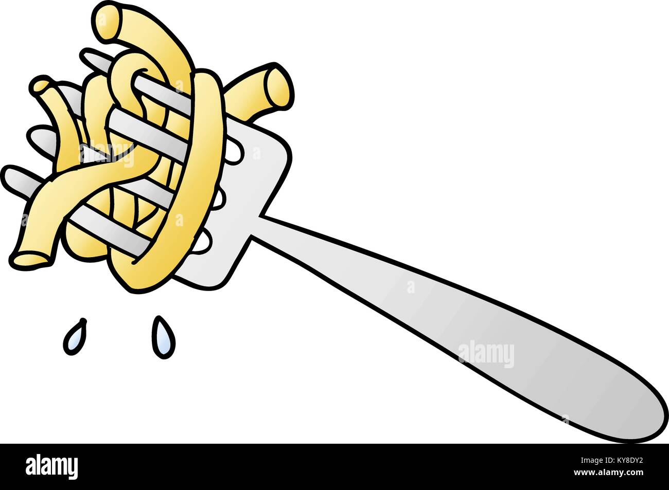 cartoon spaghetti on fork Stock Vector Image & Art - Alamy