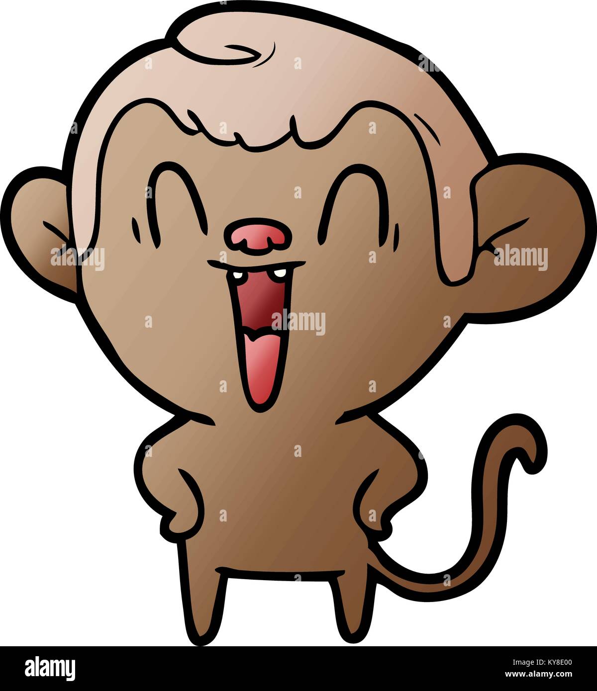 cartoon laughing monkey Stock Vector Image & Art - Alamy