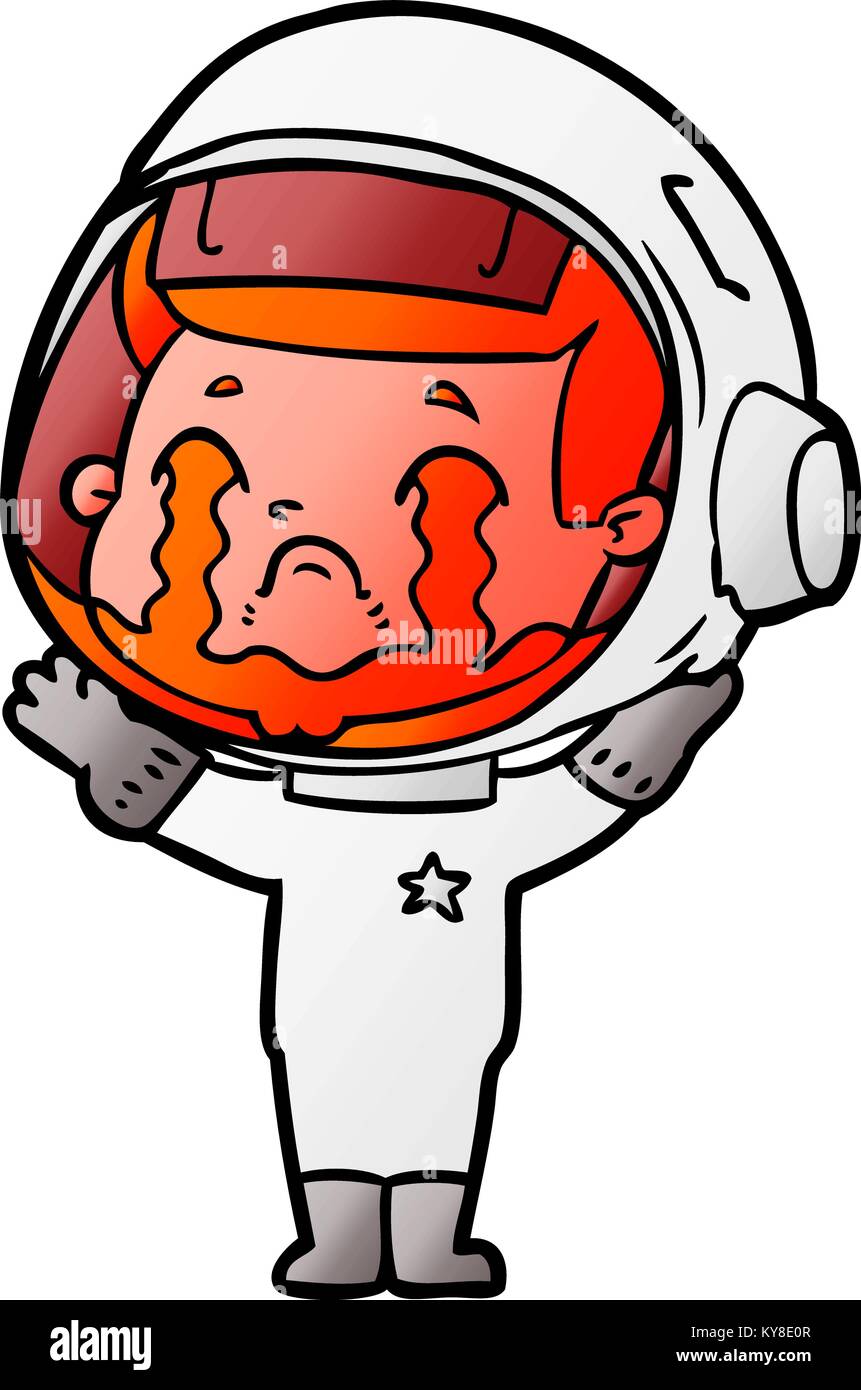 cartoon crying astronaut Stock Vector Image & Art - Alamy