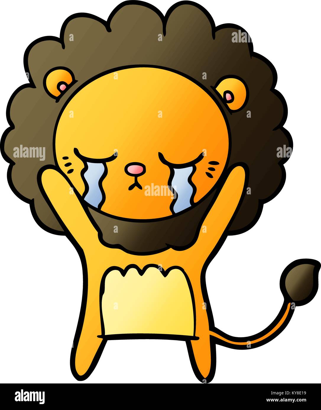 crying cartoon lion Stock Vector Image & Art - Alamy